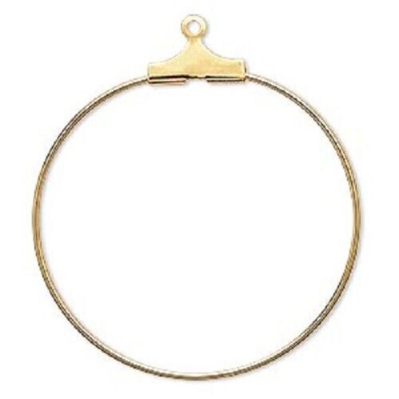 exceptional beauty | Jewelry | Gold Opening 30mm Round Beading Hoops ...